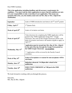 Fillable Online Sample NJHS - eligibility letter Fax Email Print ...