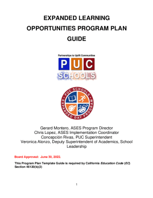 Fillable Online EXPANDED LEARNING OPPORTUNITIES PROGRAM ... Fax Email ...