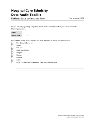 Fillable Online Patient data collection form Fax Email Print - pdfFiller
