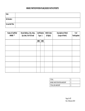 Fillable Online attachment 2 -1a mbe utilization and fair solicitation ...