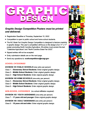 Fillable Online GRAPHIC DESIGN. Graphic Design Competition Posters must ...