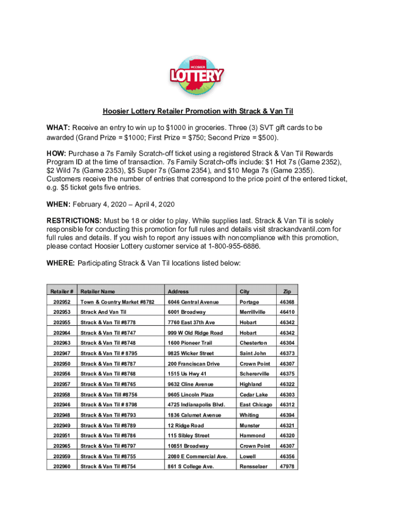 Fillable Online Strack-and-Van-Til-gift-card-Promotion- ... Fax Email Print - pdfFiller