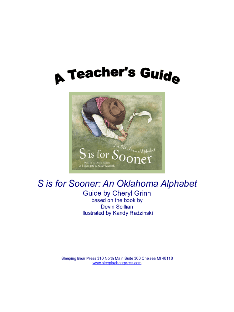 Fillable Online S is for Sooner: An Oklahoma Alphabet Fax Email Print ...