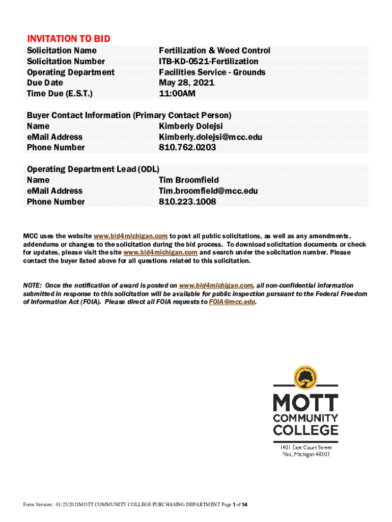 Fillable Online SOLICITATION, OFFER AND AWARD FORM INVITATION ... Fax Email Print - pdfFiller