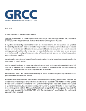 Fillable Online Request Estimates or Bids - Example Letters, Plus ...