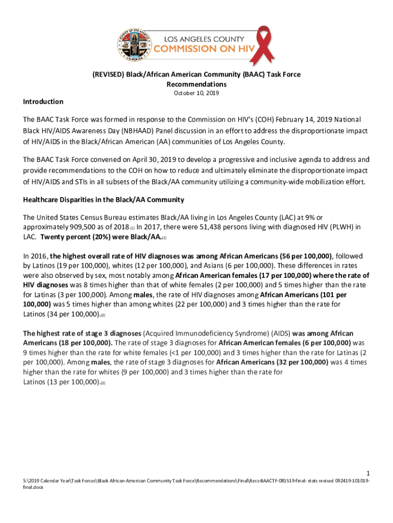 Fillable Online HIV and Black/African American People in the U.S. Fax ...
