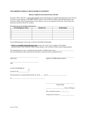 Fillable Online NOTARIZED FAMILIAL DISCLOSURE STATEMENT Fax Email Print ...