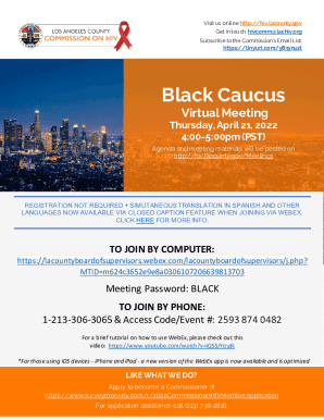 Fillable Online Black Caucus Fax Email Print - pdfFiller