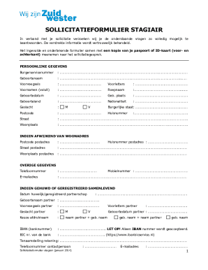 Invulbaar Online Sollicitatieformulier - PDF Gratis download Faxnummer ...