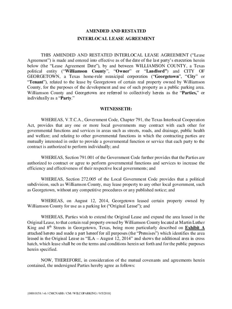 Fillable Online Amended and Restated Lease Agreement Fax Email Print ...