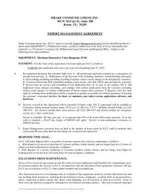 Fillable Online Expert Management Agreement Fax Email Print - pdfFiller