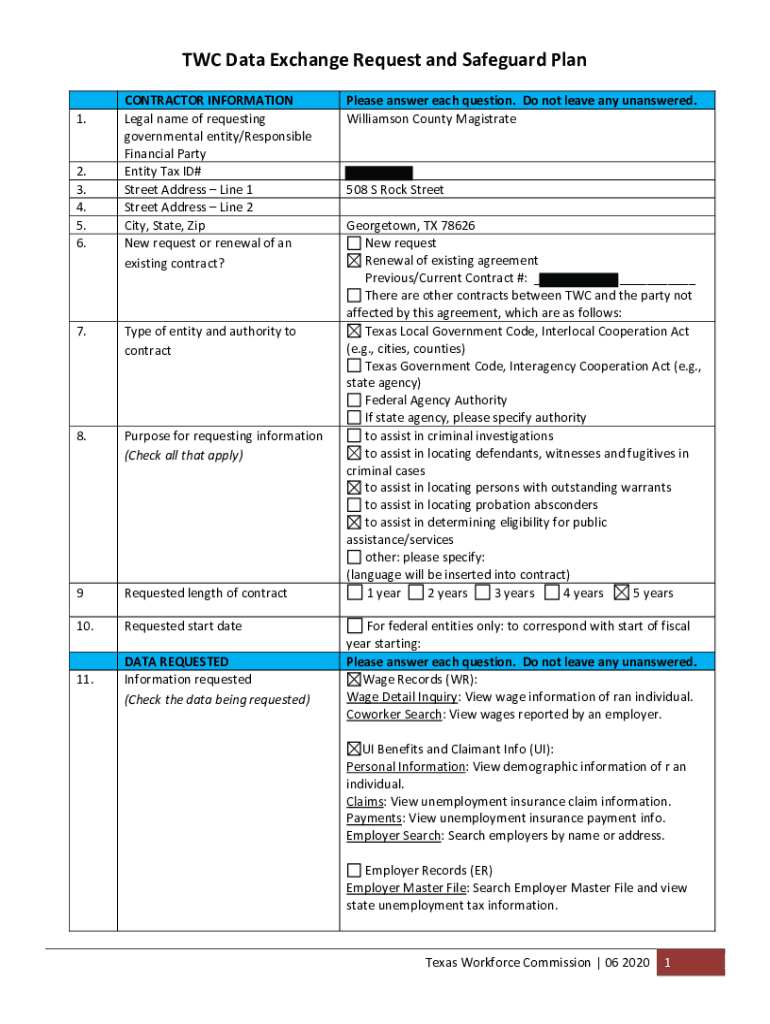 Fillable Online TWC Grant Award Agreement Fax Email Print - pdfFiller