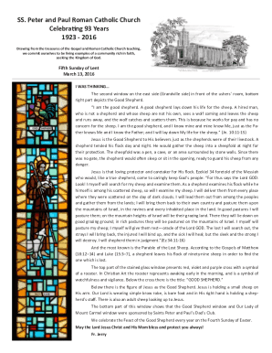 Fillable Online SS. Peter and Paul Roman Catholic Church Celebrating 92 ...