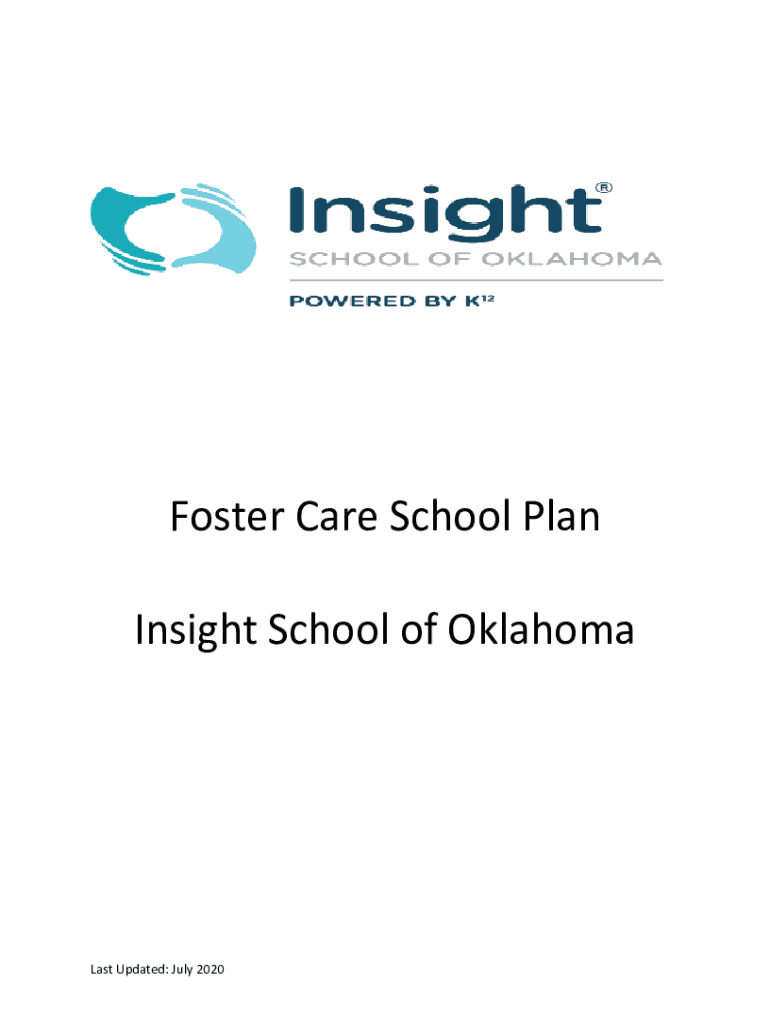Fillable Online Insight School of Oklahoma Foster Care Plan Fax Email Print - pdfFiller