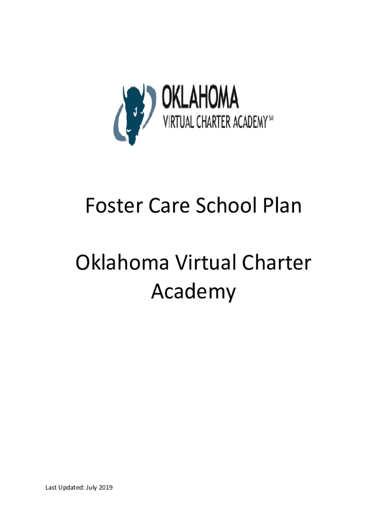 Fillable Online Foster Care School Plan Oklahoma Virtual Charter ...
