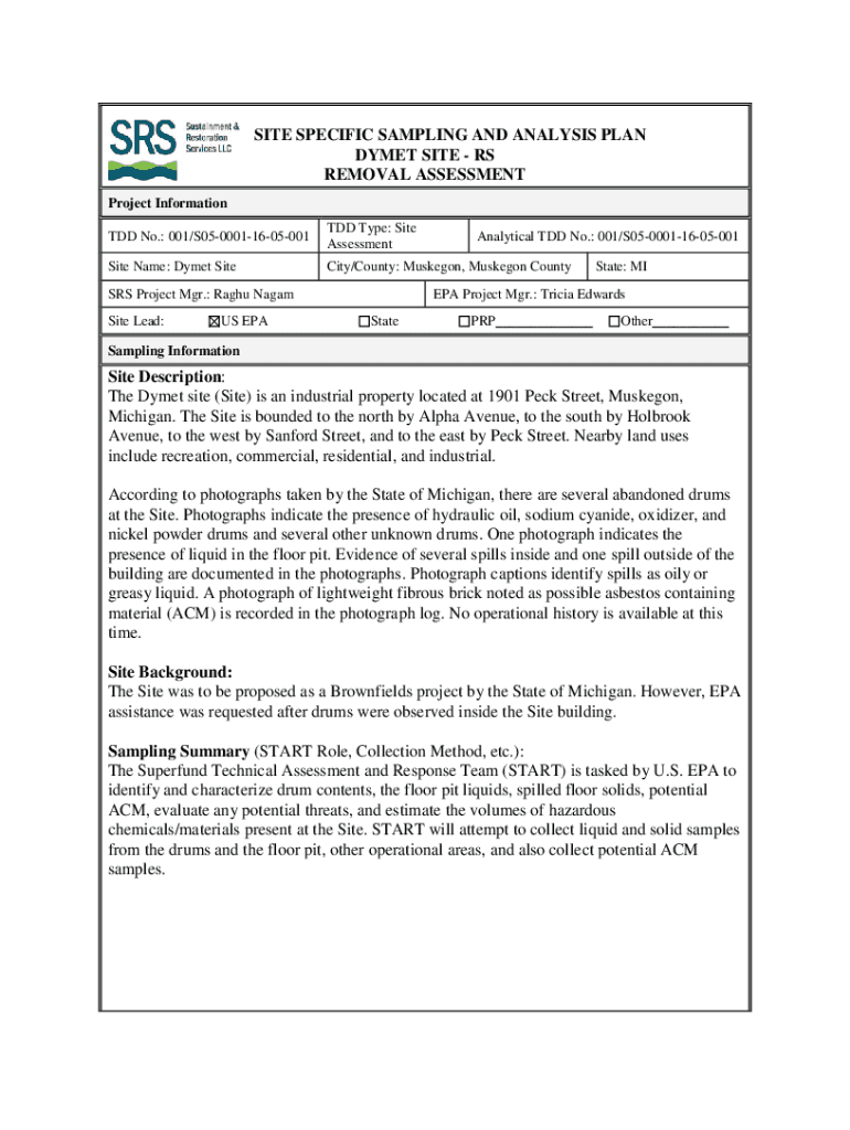 Fillable Online I. Preliminary Assessment/Site Investigation Forms Fax ...