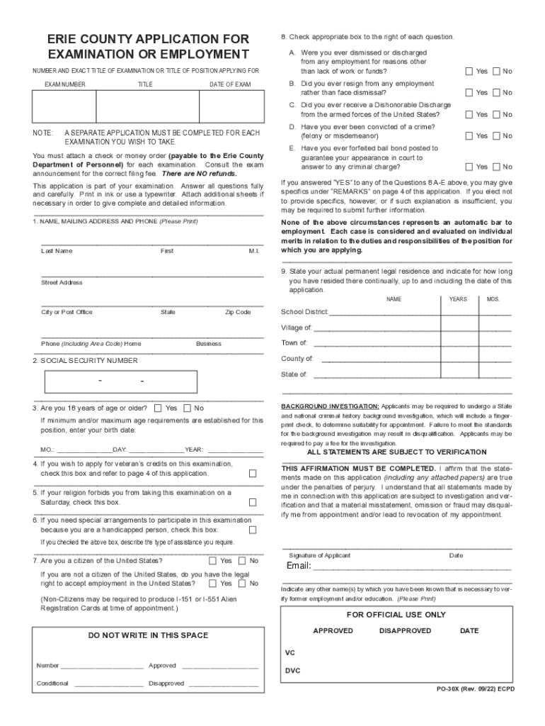 Fillable Online Applying for a Civil Service Exam in Erie County - YouTube Fax Email Print ...