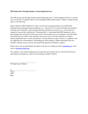 Fillable Online PBS Station Pass-Through Donation Acknowledgement Form ...