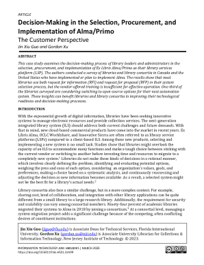 Fillable Online ejournals bc Decision-Making in the Selection, Procurement, and Implementation ...