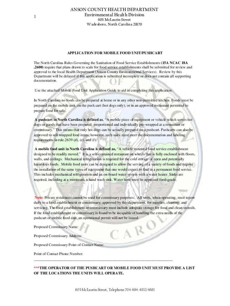Fillable Online Authorization Application for Mobile Food Units.pdf Fax ...