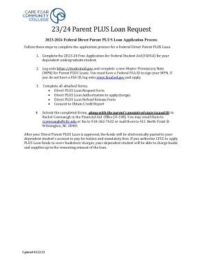 Fillable Online How to Apply for the Federal Direct Parent PLUS Loan ...