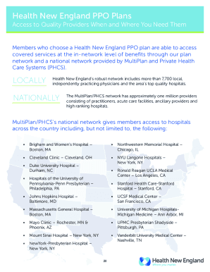 Fillable Online Health New England PlansWhere you matter Fax Email ...