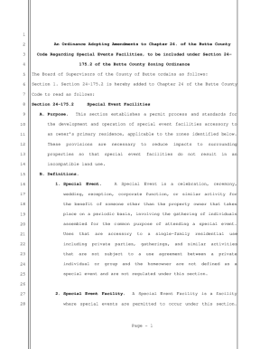 Fillable Online 14 Section 1. Chapter 24 of the Butte County Code i Fax ...