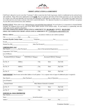 Fillable Online 20+ Credit Application Forms Fax Email Print - pdfFiller