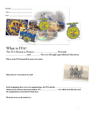 Fillable Online FFA Mission, Motto, Creed & Code of Ethics Fax Email ...