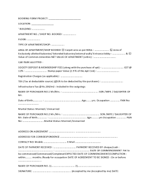 Fillable Online Deed of Apartment- Form I Fax Email Print - pdfFiller