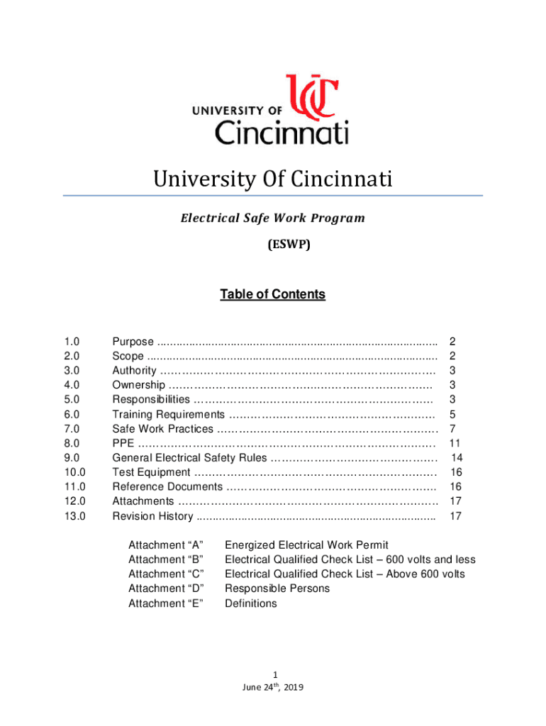 Fillable Online Electrical Safe Work Program (ESWP) Fax Email Print - pdfFiller