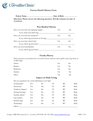 Fillable Online PVC - patient intake form revision 04-2020.xlsx Fax ...
