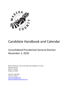 Fillable Online Candidate Handbook and Calendar Fax Email Print - pdfFiller