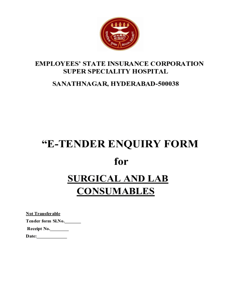 Fillable Online E-TENDER ENQUIRY FORM for Fax Email Print - pdfFiller