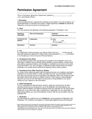 Fillable Online Outbound permission agreement - SLS sample 07-02-19 Fax ...