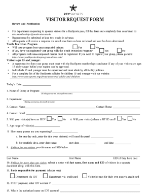 Fillable Online Visitor Request Form 8.13 Fax Email Print - pdfFiller