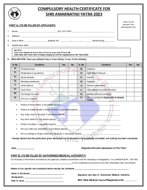Fillable Online COMPULSORY HEALTH CERTIFICATE FOR ... - pdfinbox.com ...