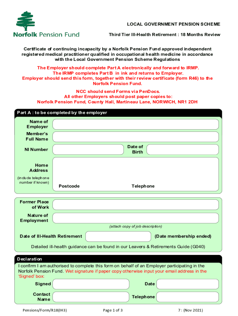 Fillable Online Local Government Pension Scheme Review Certificate for ...