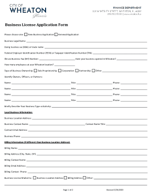 Fillable Online Business License Application Form. Business License Application Form Fax Email ...