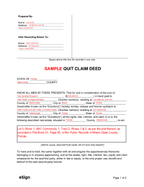 Fillable Online Quit Claim Deed Form Fax Email Print - pdfFiller