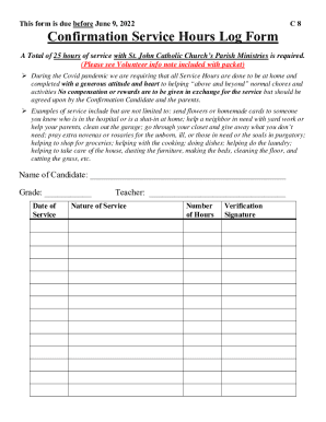 Fillable Online C 8 Service Hours Log Form Fax Email Print - pdfFiller