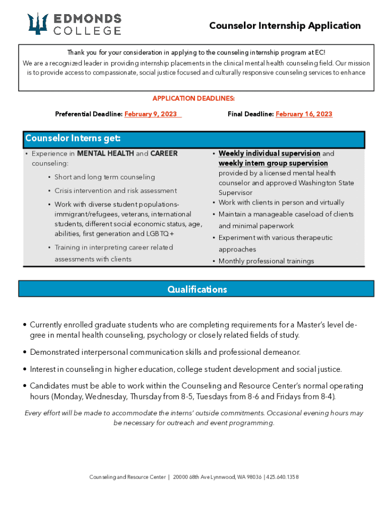 Fillable Online Internships and TrainingSHSDivision of Student Affairs ... Fax Email Print ...