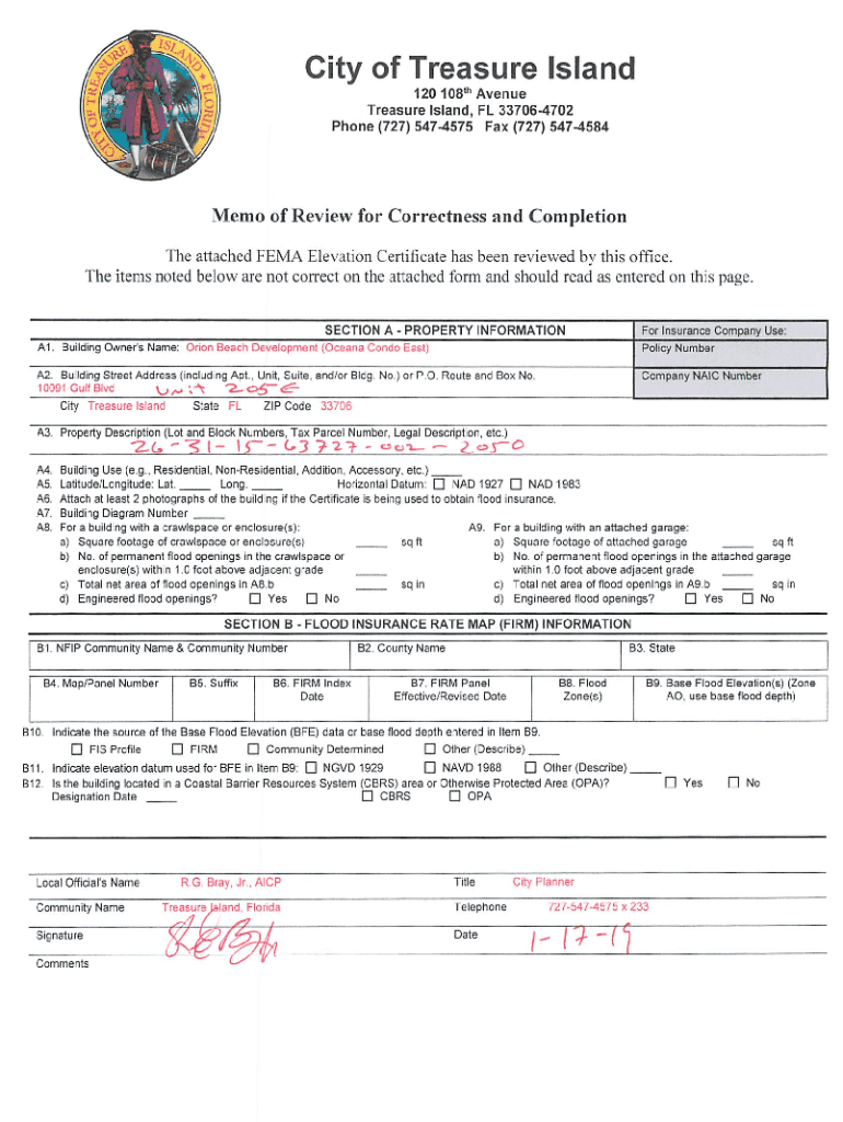 Fillable Online Treasure Island City Hall, 120 108th Ave ... Fax Email ...