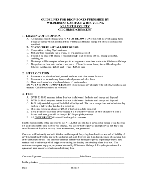 Fillable Online DROP BOX AGREEMENT SUN FOREST Fax Email Print - pdfFiller