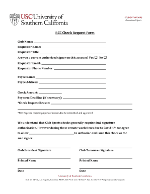 Fillable Online RCC Check Request Form Fax Email Print - pdfFiller