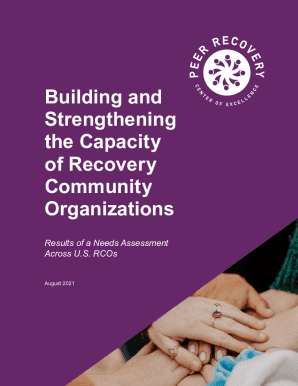 Fillable Online Building and Strengthening the Capacity of Recovery ...