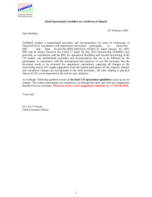 Guidelines for issuance of Certificate of Deposits by ... Doc Template ...