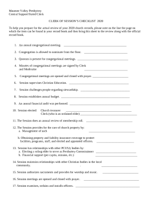 Checklist for Completion of the Process of Preparation ... Doc Template ...