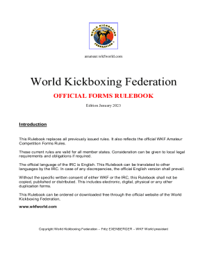 Fillable Online OFFICIAL FORMS RULEBOOK Fax Email Print - pdfFiller