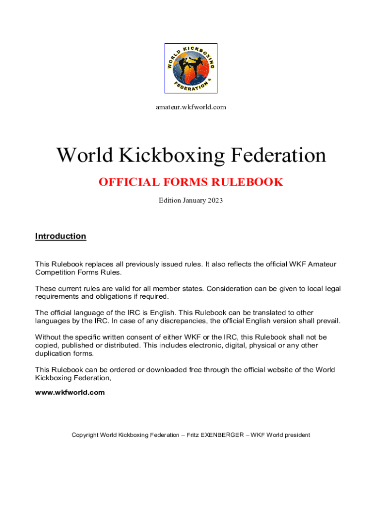 Fillable Online OFFICIAL FORMS RULEBOOK Fax Email Print - pdfFiller